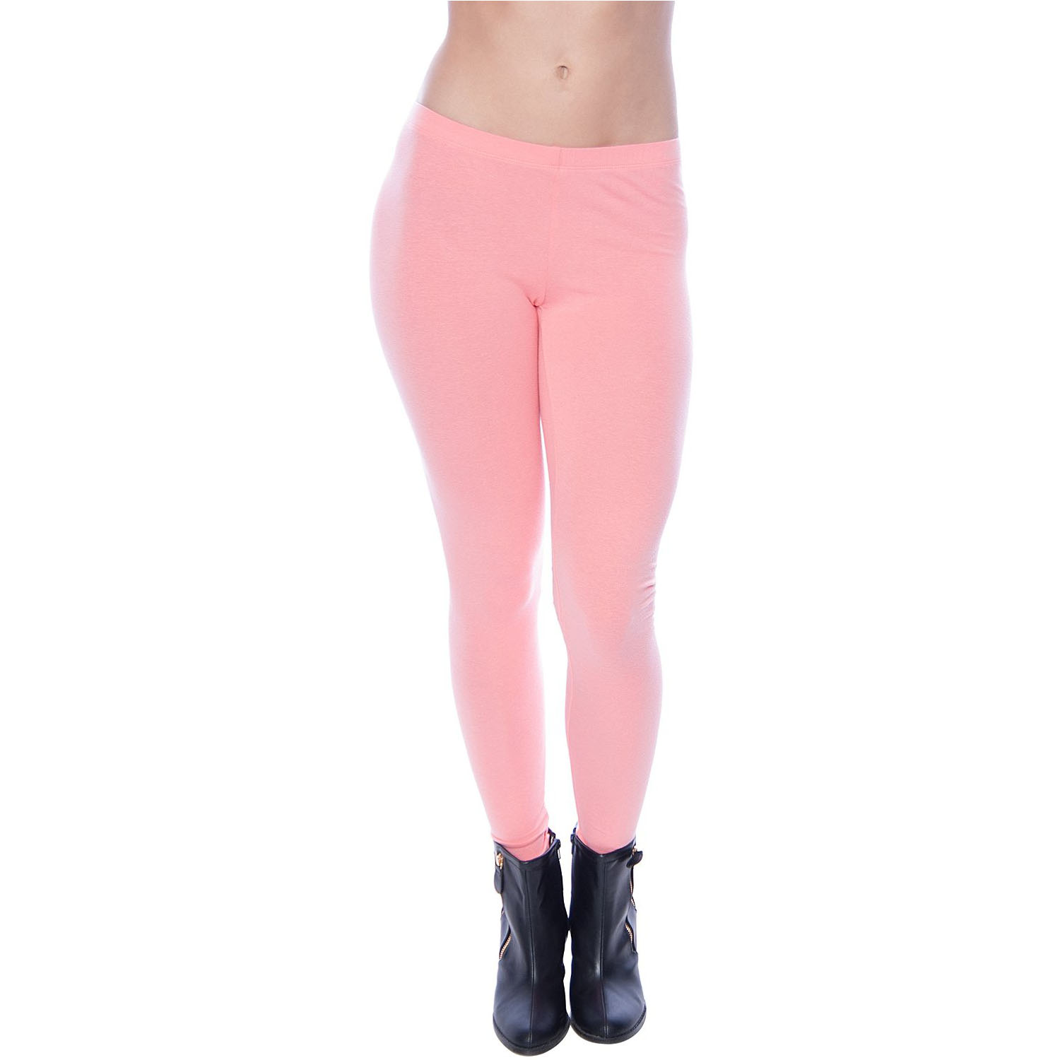 Zenana New Womens Cotton Full Length Long Stretch Spandex Leggings Nwt Ebay
