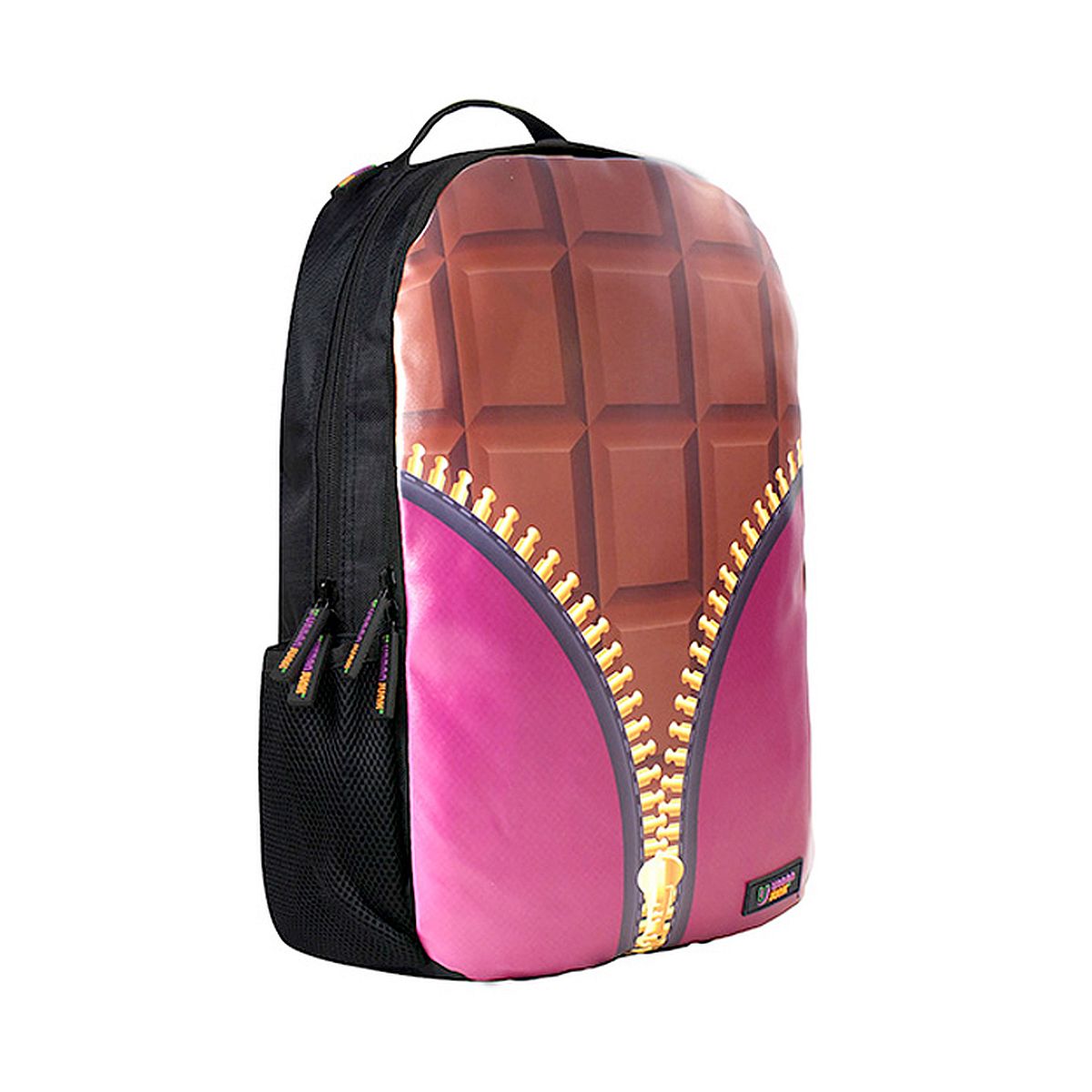 Urban Junk Girls Brown & Purple Zipper & Chocolate Print Backpack Book ...