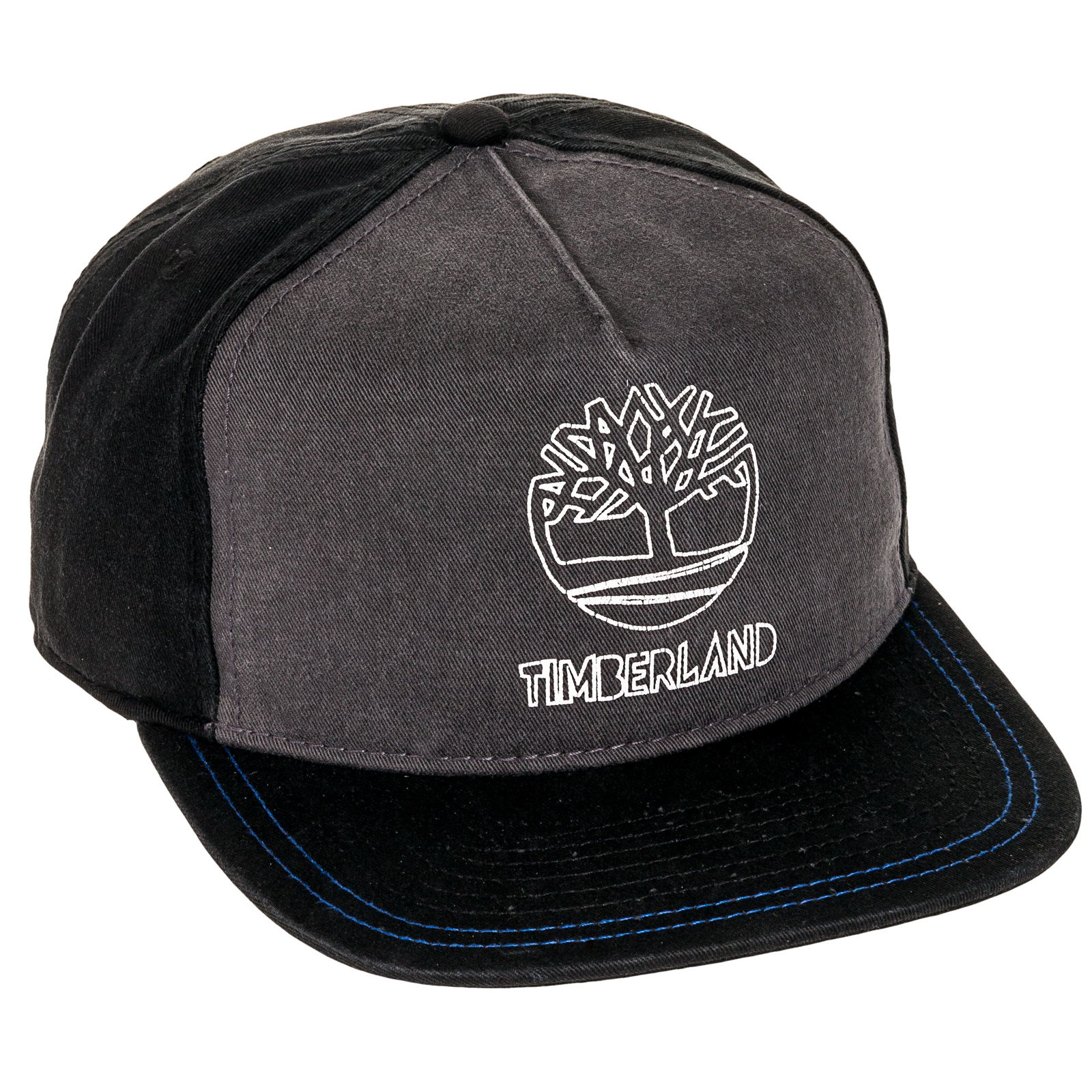 Timberland NEW Men's Black Flat Brim 5 Panel Logo Adjustable Baseball ...