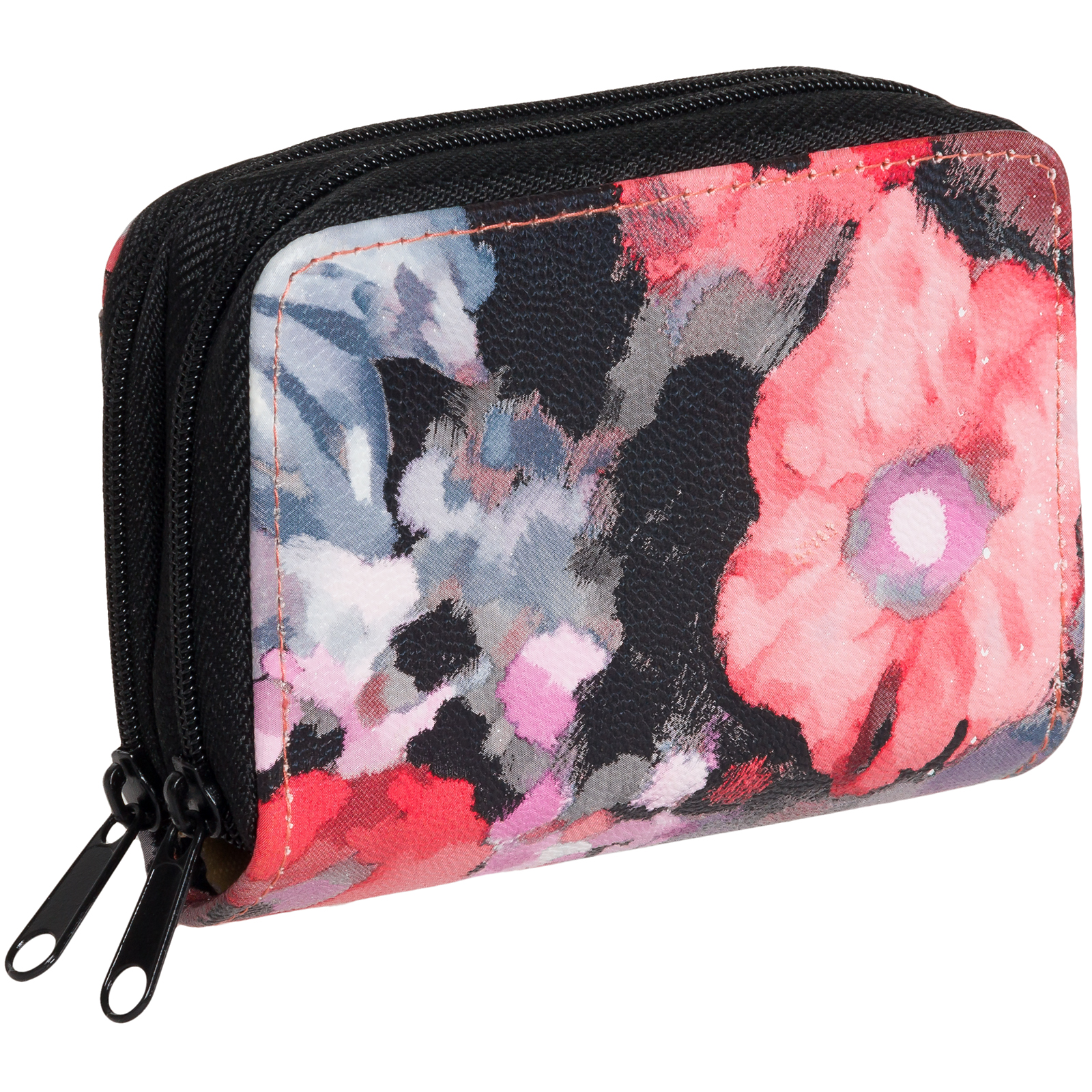 Buxton Womens RFID Identity Safe Accordion Double Zip Card Wizard ...